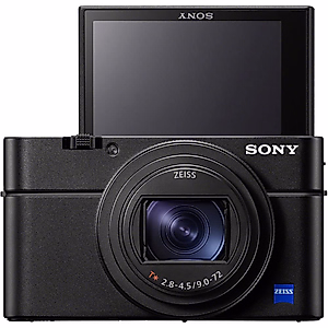 Sony Cyber-Shot DSC-RX100 VII Digital Camera with Shooting Grip Kit (DSC-RX100M7G) + 2 x 64GB Card + Case + 3 x NP-BX1 Battery + Card Reader + LED Light + Corel Photo Software + More (Renewed)