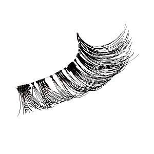 KISS Magnetic Lash 02, Synthetic False Eyelashes with Magnets Under and Over Your Upper Lashes, No Glue Needed, Lightweight, Reusable, Contact Lens Friendly, Cruelty Free, with Lash Applicator, 1 Pair