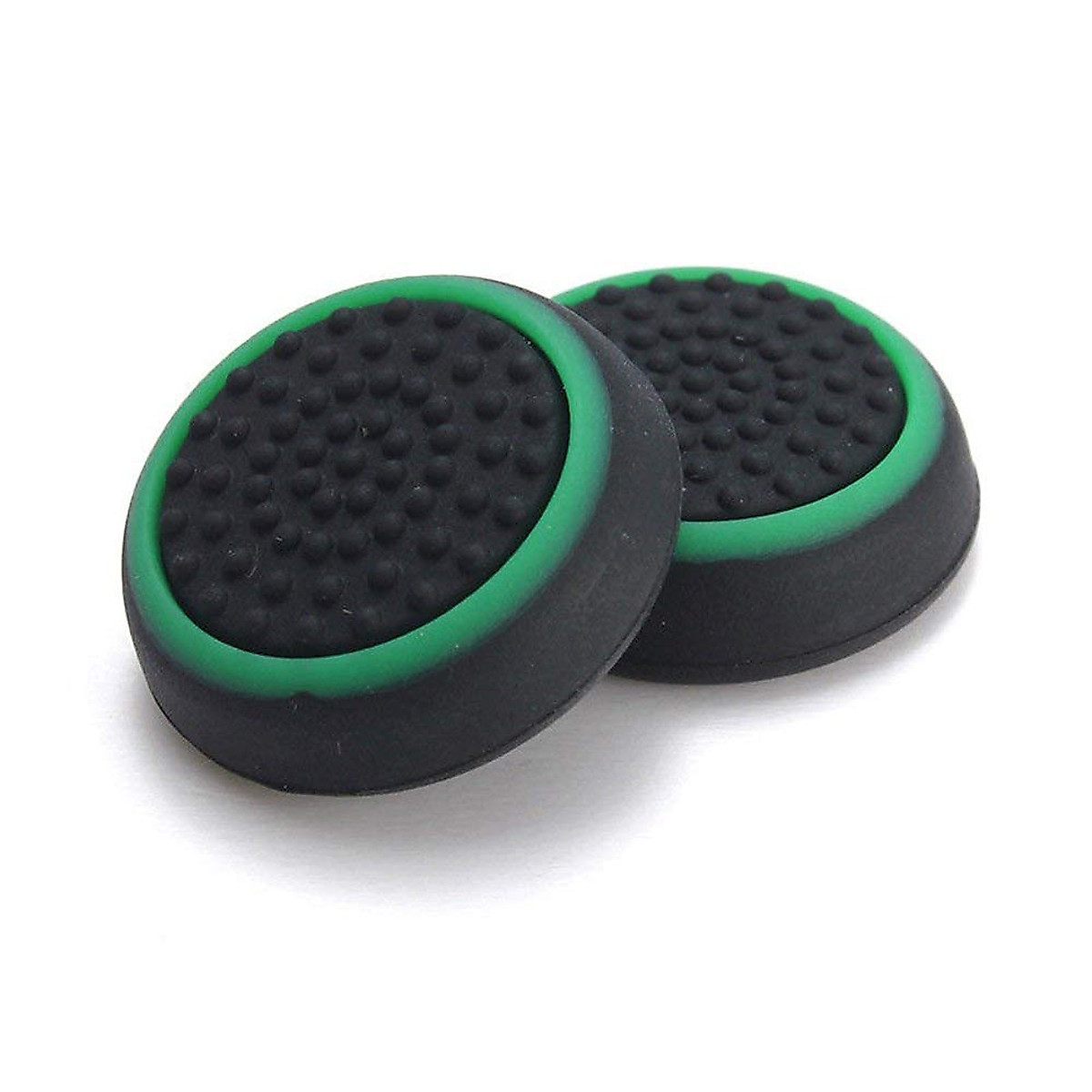 Silicone Thumb Stick Joystick Cap Analog Grip Thumbsticks Cap Cover Case for Nintendo Switch NS Joy-Con Controller (Black-Green)