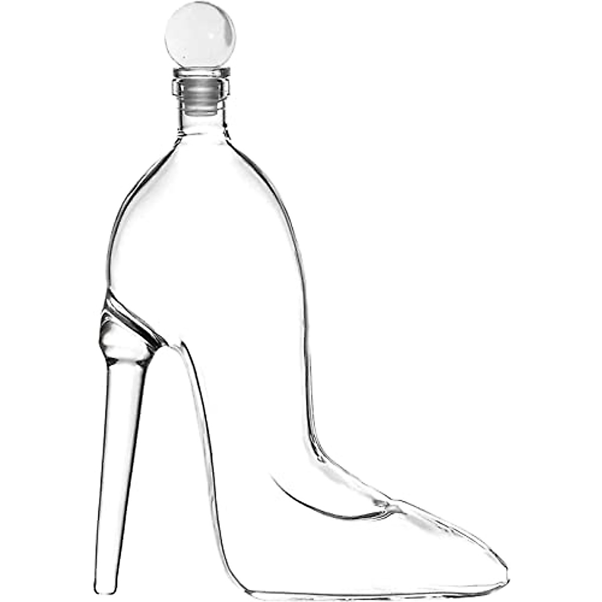 Heel Stiletto High Heels Shape Decanter Whiskey and Wine Decanter with Stopper - Handcrafted High Heel Decanter for Wine Liquor Rum Bourbon Tequila, Elegant Decanter Gifts for Women - Copyright Design