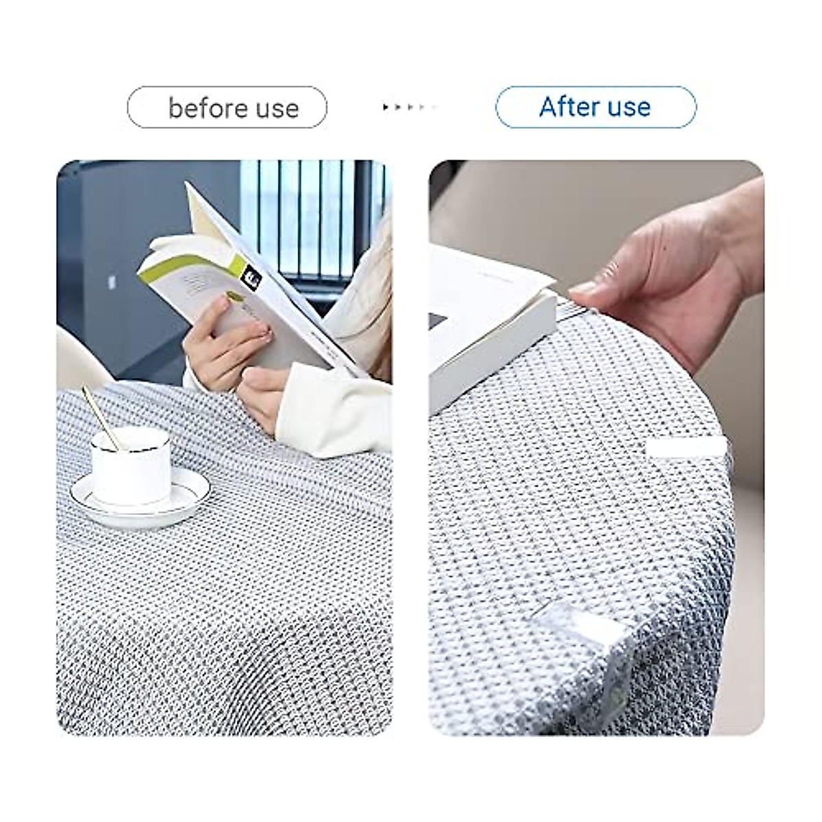 Plastic Tablecloth Clips, Transparent Clear Table Cloth Clips 24 Pcs Transparent Table Cloth Holder Clear Table Clips Tablecloth Cover Clamp for Picnic Weddings Home Camping Restaurant Outdoor