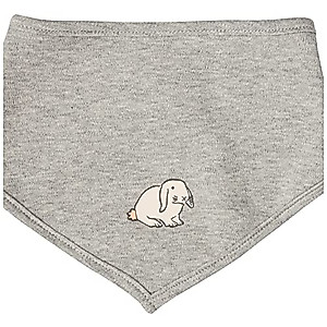 Amazon Essentials Unisex Kids' Bib Set, Pack of 6, Bunny/Carrots/Rugby Stripe/Stripe, One Size