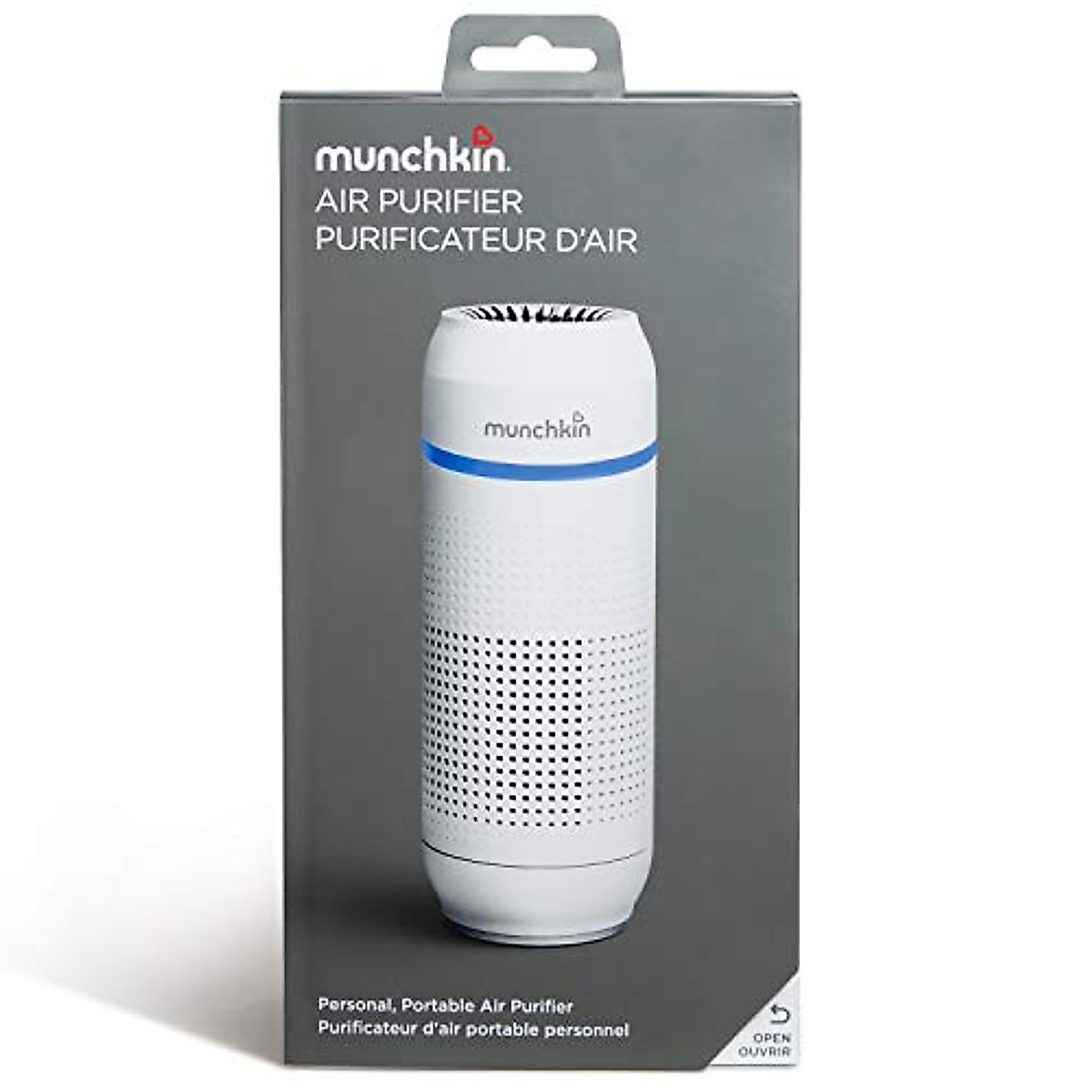 Munchkin® Portable Air Purifier, 4-Stage True HEPA Filtration System Eliminates 99.7% of Micro-Pollutants, White