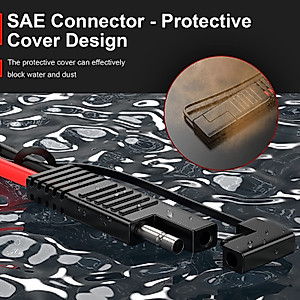 EXTRACTME SAE Connector Harness with 15A Fuse, 2FT 10AWG SAE Power Socket Sidewall Port Connector, 2 Pin SAE Solar Panel Flush Mount Quick Connector Plug Cable for Solar Generator Battery Charger