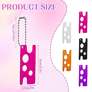 RONRONS 5 Pack Essential Oil Bottle Opener with Keychain, Stainless Steel Roll-On Cap Openers for Eyelash Glue, Replacement Bottle Mouth Heads – Universal Fit, Durable & Portable