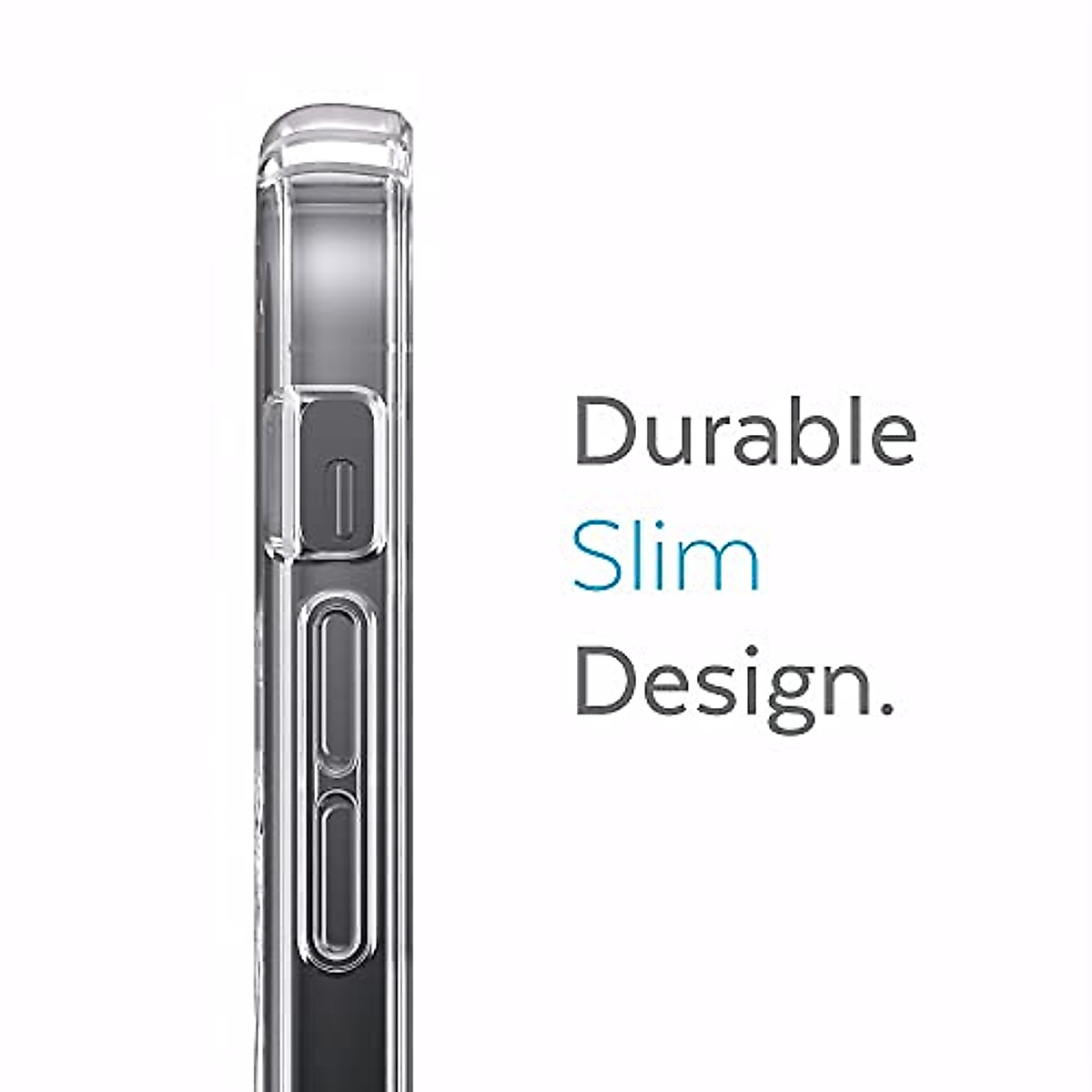 Speck Products Presidio Perfect Clear + MagSafe iPhone 12 / iPhone 12 Pro Case, Clear/Clear