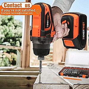 ENERTWIST Drill Bit Set, 112-Pieces 1/4" Hex Shank Impact Driver Bits and Screwdriver Bits Set Assorted in Tough Case for Wood Metal Cement Drilling and Screw Driving, ET-DBA-112