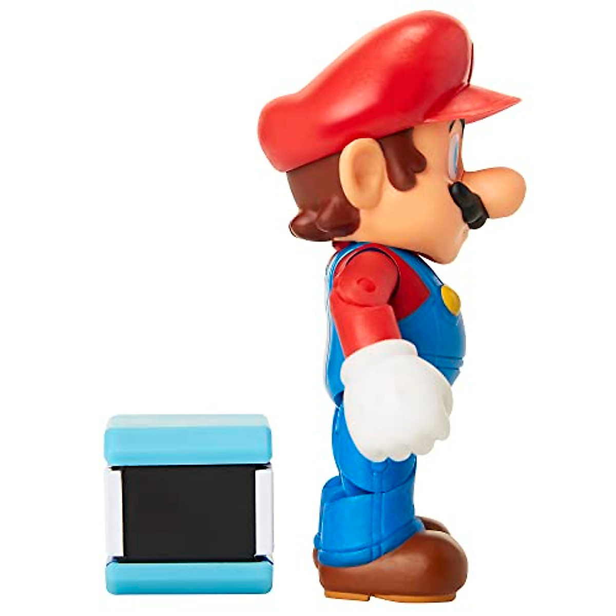 Super Mario Collectible Mario 4" Poseable Articulated Action Figure with POW Accessory