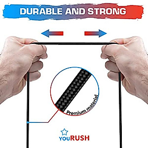 youRUSH Chirp Premium FTDI USB Programming Cable 1m Black Compatible with Baofeng Ham Radio UV-5R BF-F8HP GT-3TP BF-888S UV-82 UV-S9Plus and for Kenwood Radios with K Plug 2 pin. Easy Plug & Play