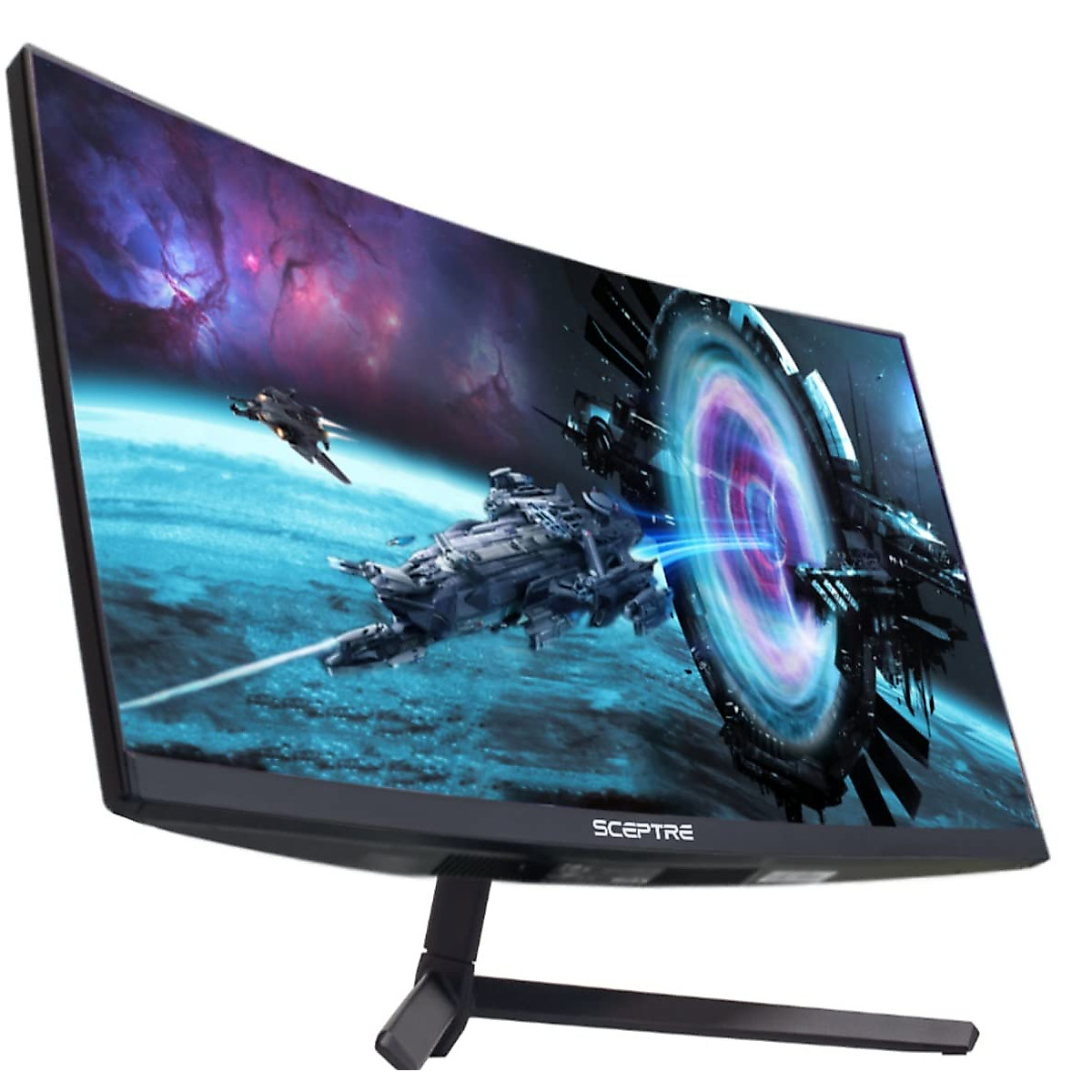 Sceptre Curved 27" FHD 1080p Gaming Monitor up to 165Hz DisplayPort 144Hz HDMI Edge-Less AMD FreeSync Premium, Build-in Speakers Machine Black 2021 (C275B-1858RN)