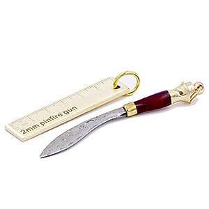 Keychain Knife Miniature Damascus Steel Khukuri Art Knife Mini Knife