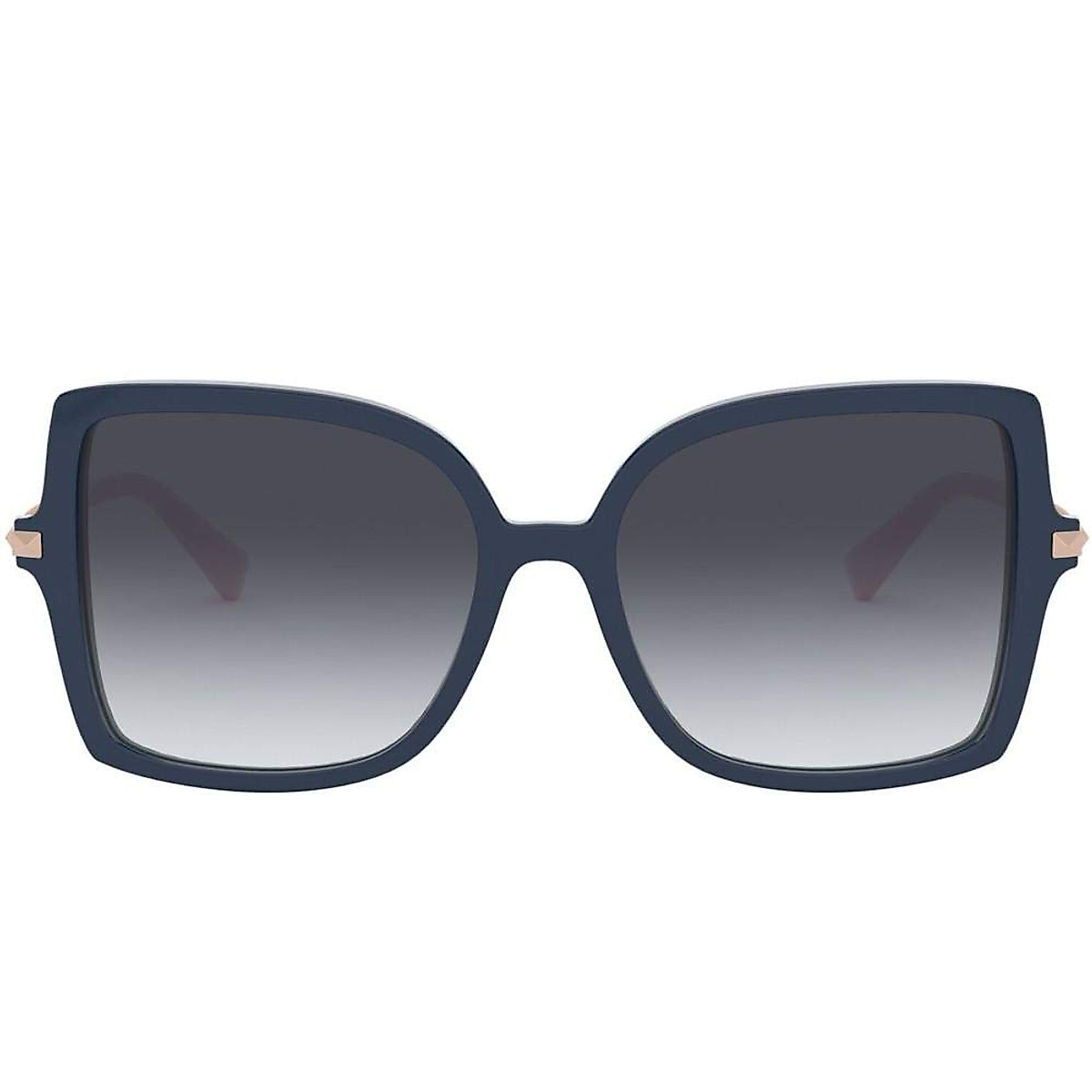 Valentino Women's Round Fashion Sunglasses, Blue/Gradient Grey, One Size
