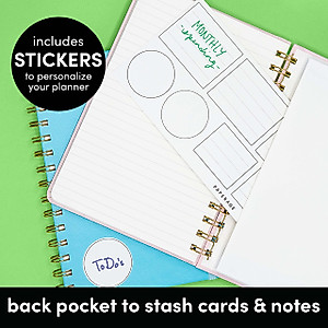 PAPERAGE Lined Spiral Journal Notebook, (Navy), 160 Pages, Medium 5.5 inches x 8 inches - 100 GSM Thick Paper, Hardcover, Double-Wire Spiral Journal & Notebook