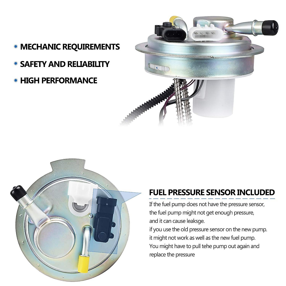 FAERSI Fuel Pump Assembly w/Sensor Replace# E3688M Compatible with 2006 2007 2008 Chevrolet Colorado & 2006-2008 GMC Canyon & 2007 2008 Isuzu i-290 & i-370 2.8L 2.9L 3.5L 3.7L 4-Door/2-Door