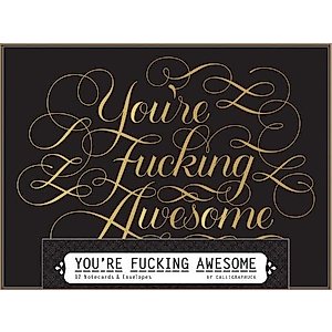 You're Fucking Awesome Notecards: 12 Notecards & Envelopes