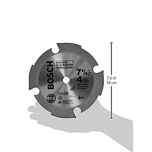 Bosch CB704FC 7-1/4 In. 4 Tooth Edge Diamond-Impregnated Carbide-Tipped Saw Blade