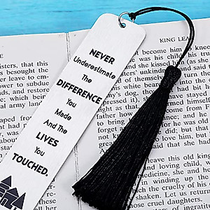 Christmas Gifts for Coworker Thank You Retirement Bookmark Gifts for Women Men Teachers Boss Friends Office Never Underestimate The Difference You Made Inspirational Gift