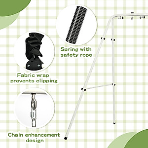 Hapbabe 2 in 1 Baby Jumper with Stand, Baby Walking Harness Function, Premium Spring, for Infant 6-12 Months, Easy to Fold and Storage, Grey