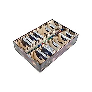 The Broken Token Board Game Organizer - Legendary Villains Compatible Wood Storage Box with Multiple Dividers