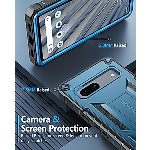 FNTCASE for Google Pixel 7a Case: Dual Layer Protective Rugged Shockproof Cell Phone Cover with Built-in Screen Protector & Kickstand | Military Grade Drop Heavy Duty Protection Tough 7A Case 6.1''