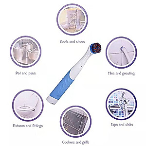 Electric Cleaning Brush with 4 in 1 Multiple Brush Heads ,Indoor Household Cordless Motorized Brush for Bathroom Toilet Kitchen Tile Crevice