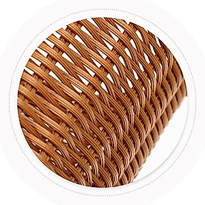 Zerodeko Seagrass Wastebasket Rattan Trash Can Woven Waste Basket Garbage Bin Water Hyacinth Flower Pot Dried Flower Bucket Laundry Storage Basket for Bedroom Bathroom Office Planter