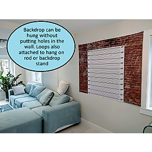 5 ft by 4 ft Cloth BrickPrint Photo Booth Backdrop Banner for Mugshot Signs! Quality Digitally Printed Image!