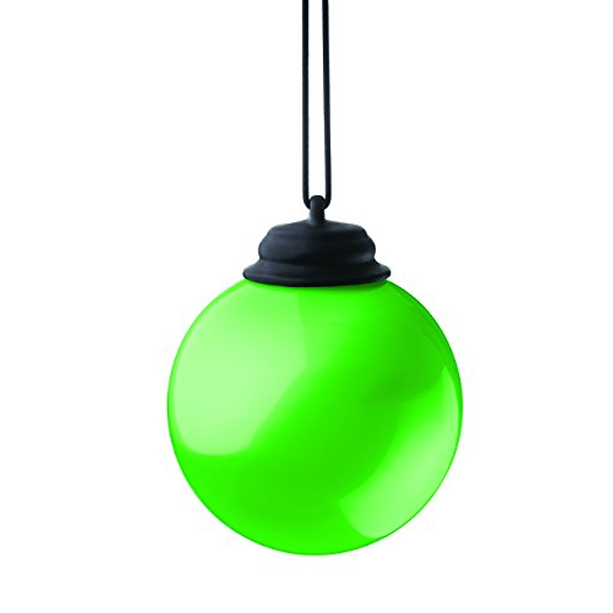 Xodus Innovations WP465 Battery Powered Hanging Decorative Outdoor Pulsing 5" Globe Light with Sensor Turns-On at Dark for 4 Hours, Light Green, 5"
