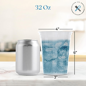 Trusted All Goods [25Sets - Clear Plastic 32 oz Deli Containers with Lids & One (1) Label Sheet - Leakproof BPA Free - Deli Container with Lids 32 oz - Freezer and Dishwasher Safe