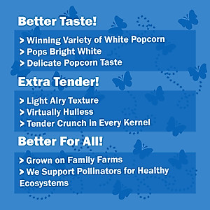 Black Jewell Gourmet Popcorn Kernels, Blue Ribbon White, 28.35oz (Pack of 1)