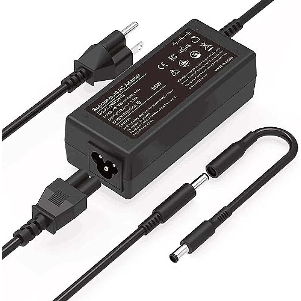 65W 45W AC Adapter Charger for Dell Laptop Charger, Dell inspiron 13 14 15 17 3000 5000 7000 Series laptops Round Connects Chargers（7.4mm and 4.5mm）