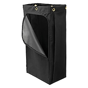 Rubbermaid Commercial Products Cleaning Cart Bag & Commercial Products Executive HYGEN Mop Quick-Connect Frame for Wet/Dry Microfiber Mopping, Fits 18in Mop Pads, Silver/Black, Handle not Included