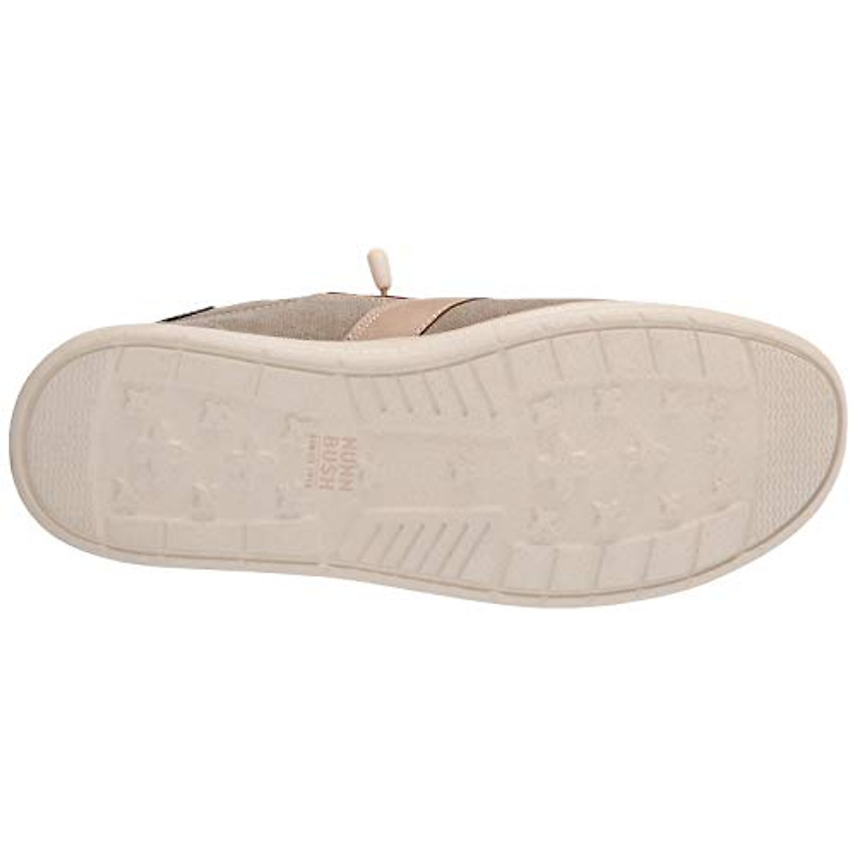 Nunn Bush Men's Brewski Moc Toe Slip-on Canvas Knit Loafer with Elastic Bungee, Stone, 11.5