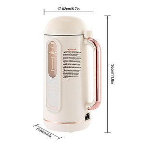 Automatic Nut Milk Maker, Corded Electric Soybean Milk Maker, Visual Window, Hot And Cold Dual Uses, Automatic Cleaning, With 10 Blades, 30oz, For Fruits And Vegetable, Beans, Milkshake