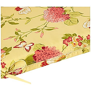 Pillow Perfect Outdoor/Indoor Risa Lemonade Bench/Swing Cushion, 1 Count (Pack of 1), Gold