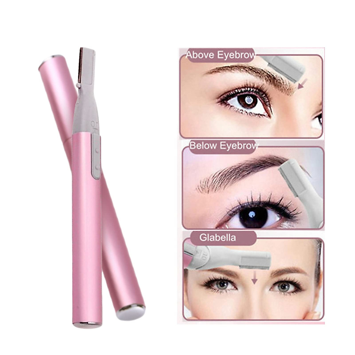 Eyebrow Razor, Facial Razor for Women, Eyebrow Trimmer, Eye Brow Razors for Women Face Razors Electric Eyebrows Shaver Facial Hair Trimmer Eyebrow Remover with Attachments Hair Razor for Eyebrow