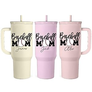 Personalized Baseball Mom Tumbler 40oz, Baseball Mom Gift Ideas, Birthday gifts for women, Baseballs Coffee Travel Mug, Mother's Day Gift, New Moms Gifts, Christmas, Gifts Ready