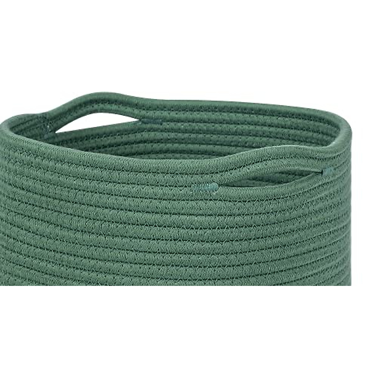 voten Storage Cubes Baskets Bins Organizer 11x11x11'' Fit 12x12''Cube Storage Organizer Bookcases Shelf,Durable Woven Cotton Storage Basket for Organizing,Round 3Pack Green