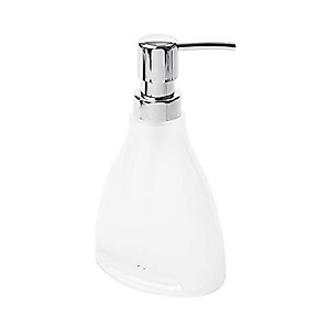 Umbra Vapor Frosted Glass Soap Pump White 7.975x4.675x4.345