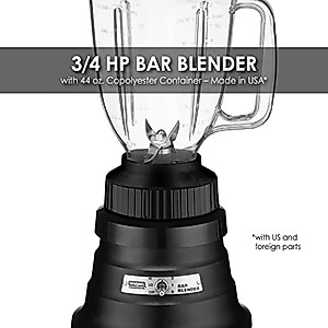 Waring Commercial BB155 Basic bar Countertop Blender, 44 oz, Black
