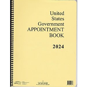 Unicor 2024 Fed Weekly Appointment Book, 11" x 9", Jan - Dec