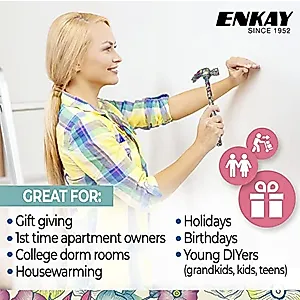 ENKAY - 6 in 1 Floral Hammer and Screwdriver, Multifunction Claw Hammer Tool with Flower Print (Pattern 3)