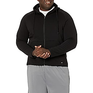 Amazon Essentials Men's Tech Fleece Full-Zip Hooded Sweatshirt, Black, XX-Large
