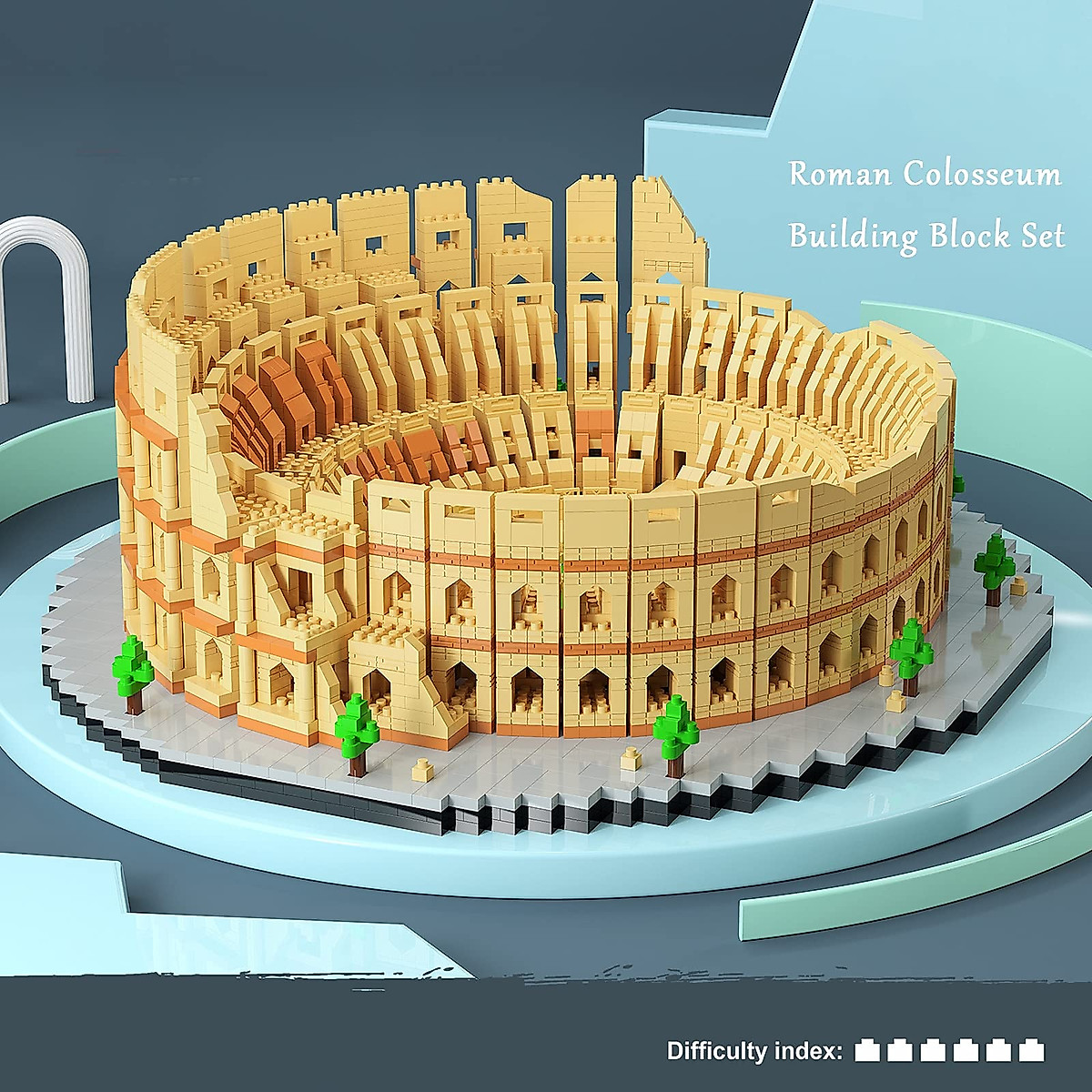 bnwent Building Blocks Toys Colosseum Model (5594 Pieces) The World's Great Architecture Series Collectible Famous Landmarks DIY Gift for Teens and Adults