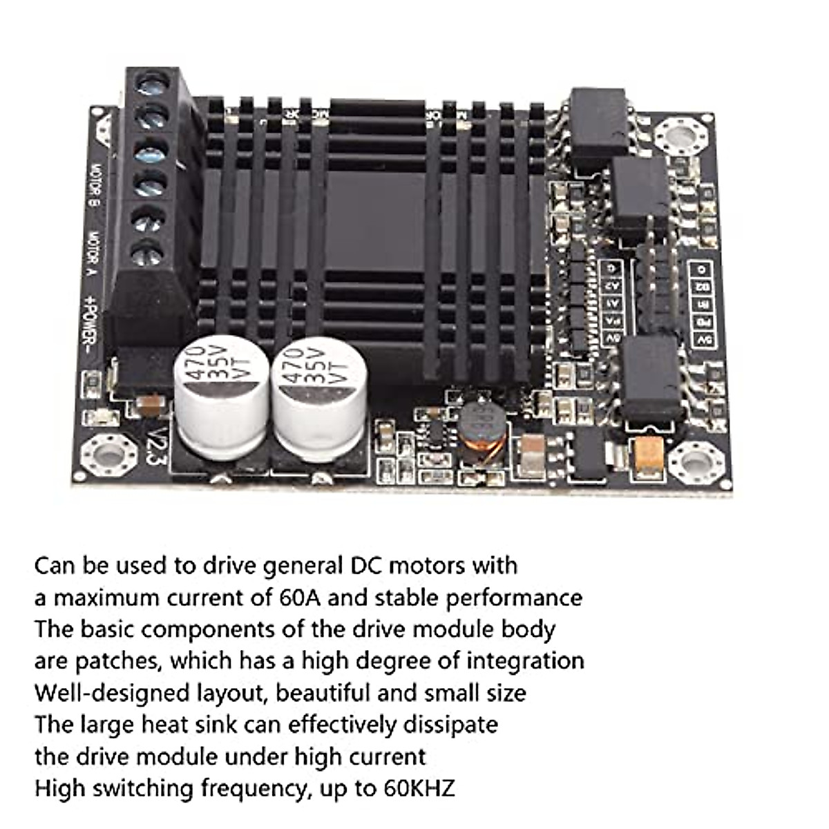 Motor Control Driver Module, Stable Motor Driver Module H Bridge High Speed for Robot Competition