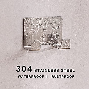 Ettori Shower Hooks Wall Hooks for Hanging 304 Stainless Steel Towel Hooks for Bathrooms, Razor Holder for Shower- 4 Pack