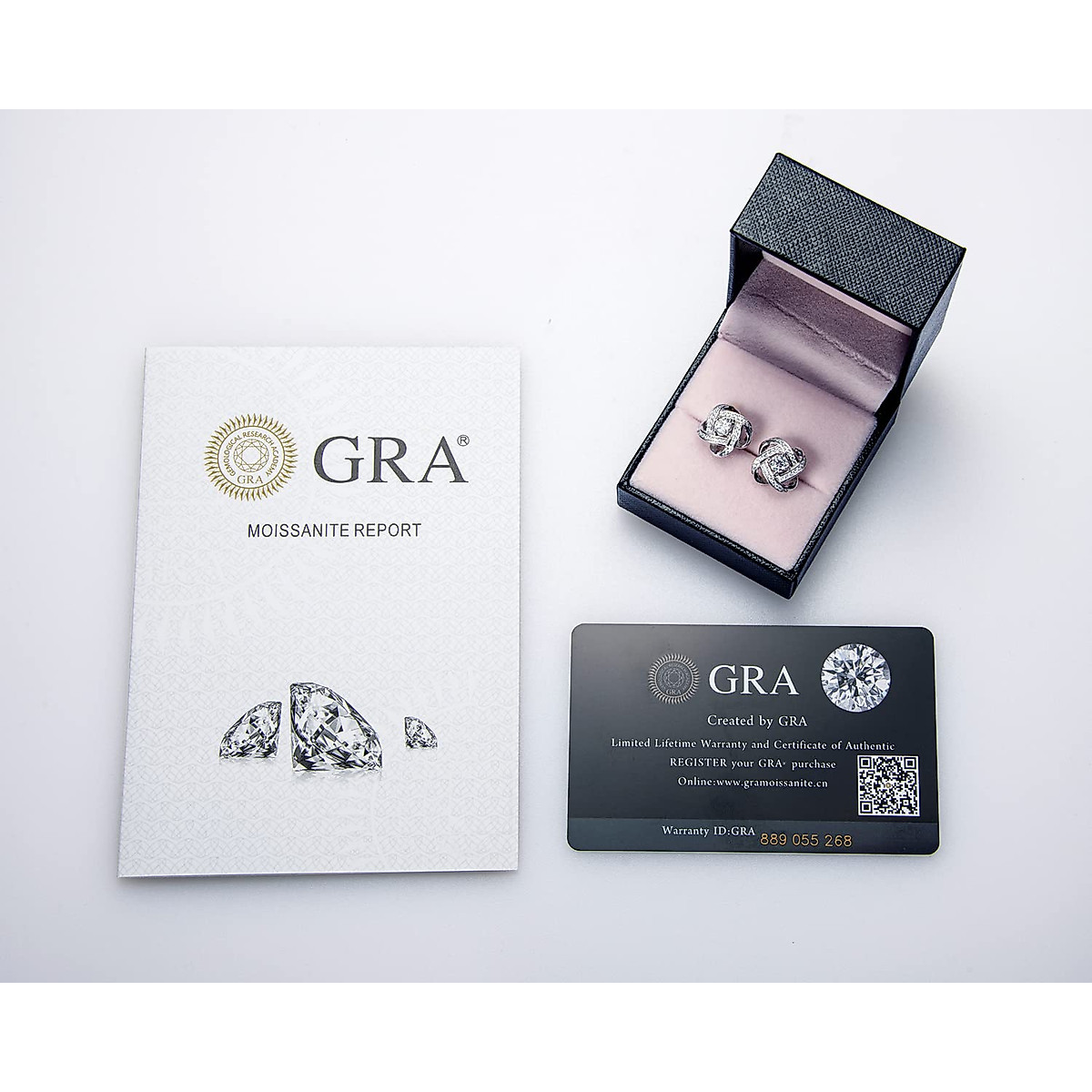 Moissanite Stud Earrings for Women Sterling Silver Moissanite Dianmond Piercing Earring Aretes para Mujer Love knot Hypoallergenic Anniversary Birthday Mothers Day Gifts for Her Women Mom Wife