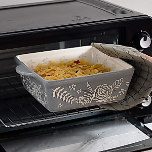 Wisenvoy Baking Dish 8x8 Baking Pan Brownie Pan Casserole Dish Hand-Painted Casserole Dishes For Oven Lasagna Pan