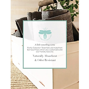 THE FIREFLY COLLECTION Kitchen Towel Set, 4pk - Lightweight, Ultra Absorbent Kitchen Towels Perfect for Your Wiping, Cleaning & Drying Needs with Soft, Sustainable Fibers - Granite Grey