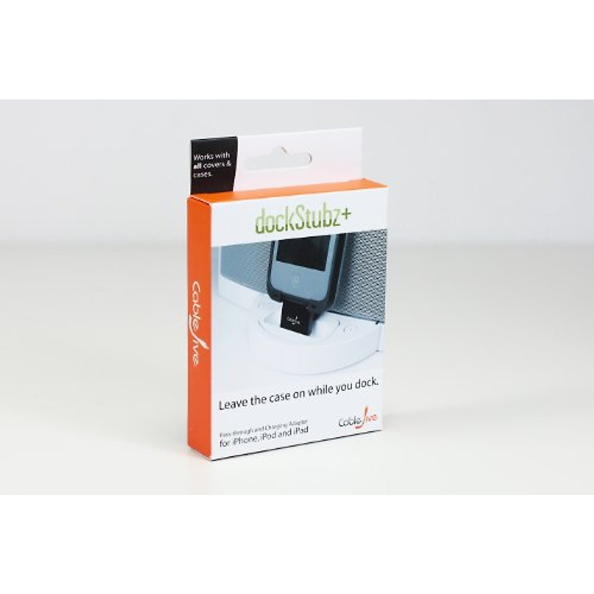 CableJive dockStubz+ Charge Converter and 30-pin Pass Through Adapter and Power Injector for Legacy iPhone, iPod, and iPad